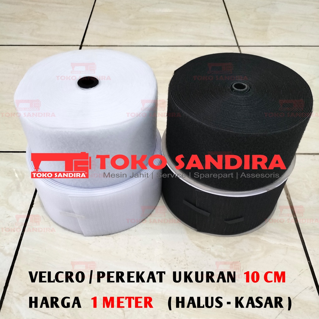 Jual 1 meter Velcro 10 cm/Perekat 4 in/perkat 4 in/10 cm 1 set (kasar dan halus) | Shopee Indonesia
