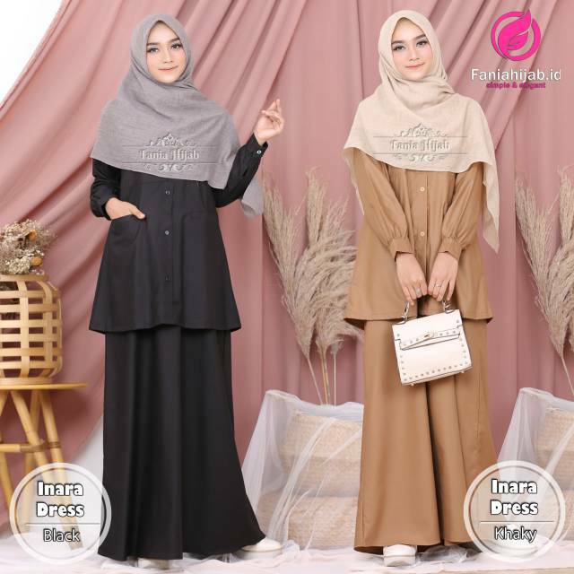 Jual Inara Dress. Seragam Dinas - Fania Hijab (Ready Stock) | Shopee ...