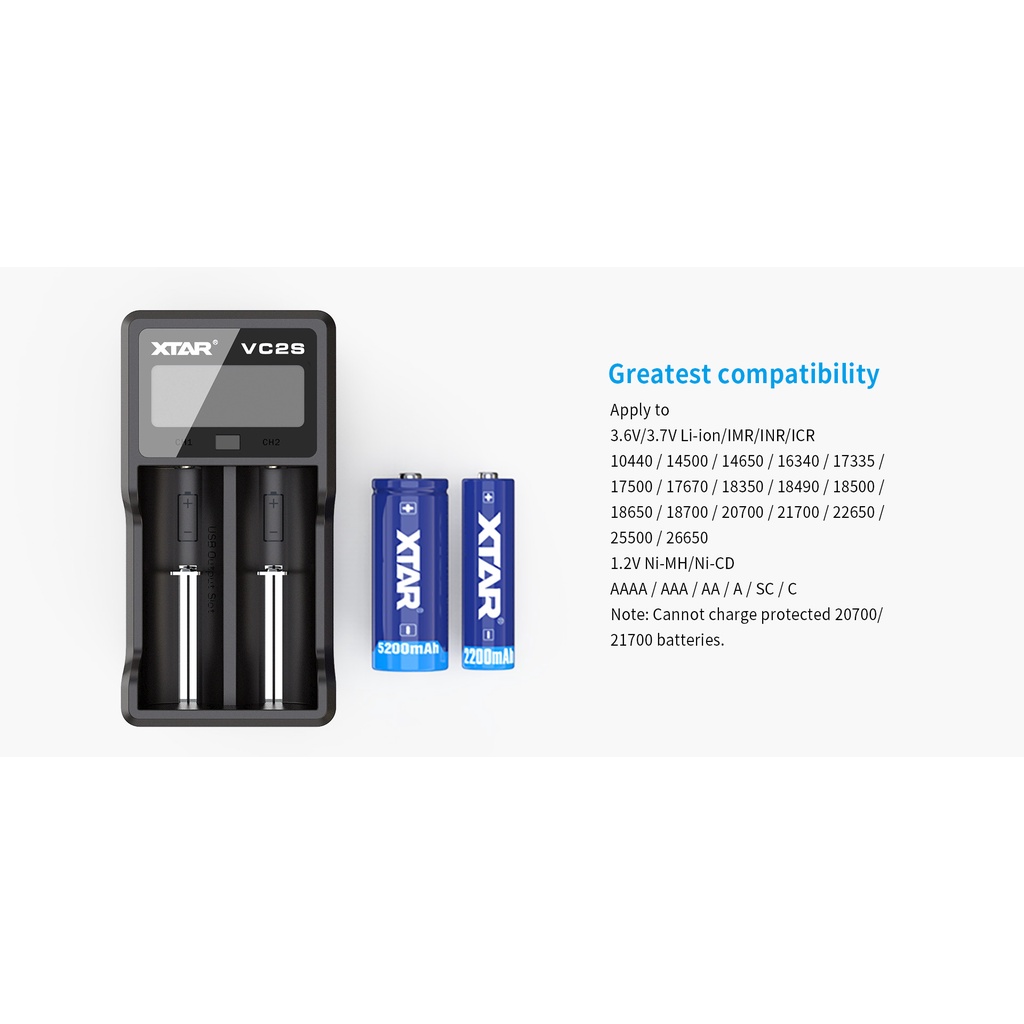 Jual XTAR VC2S CHARGER BATERRY 2 SLOT | Shopee Indonesia