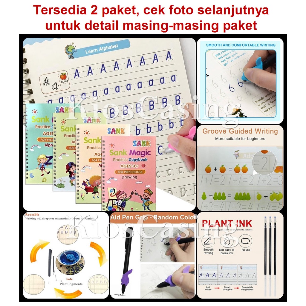 Jual Sank Magic Book Tracing Buku Anak Belajar Menulis Huruf Angka PAUD ...