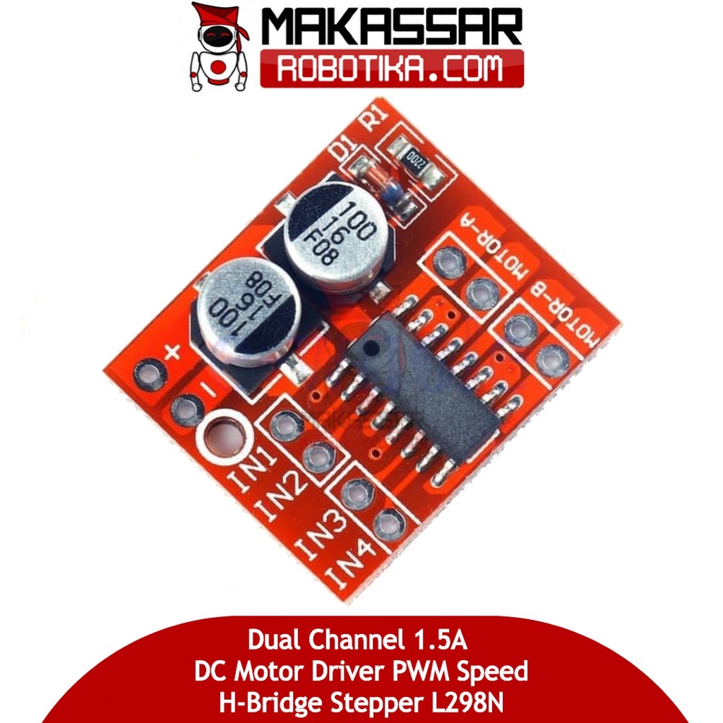 Jual Modul Dual Channel DC Motor Driver PWM Speed H-Bridge Stepper ...