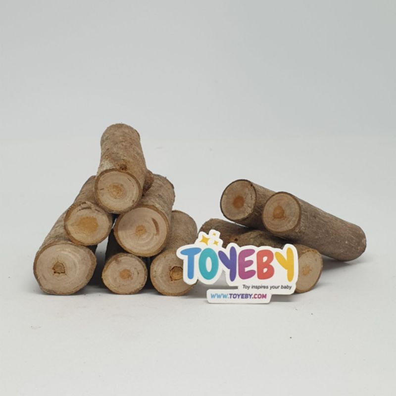 Jual Montessori Potongan Kayu Log Mini / Wooden Log / Sensory Bin ...