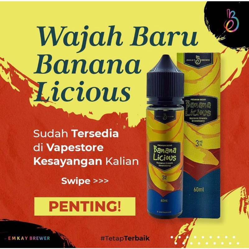 Jual BANANALICIOUS / BANLIC ~ 3MG / 6MG ~ 60ML | Shopee Indonesia