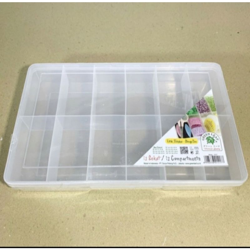 Jual Kotak Partisi 12 sekat storage box plastik tempat baut greenleaf ...