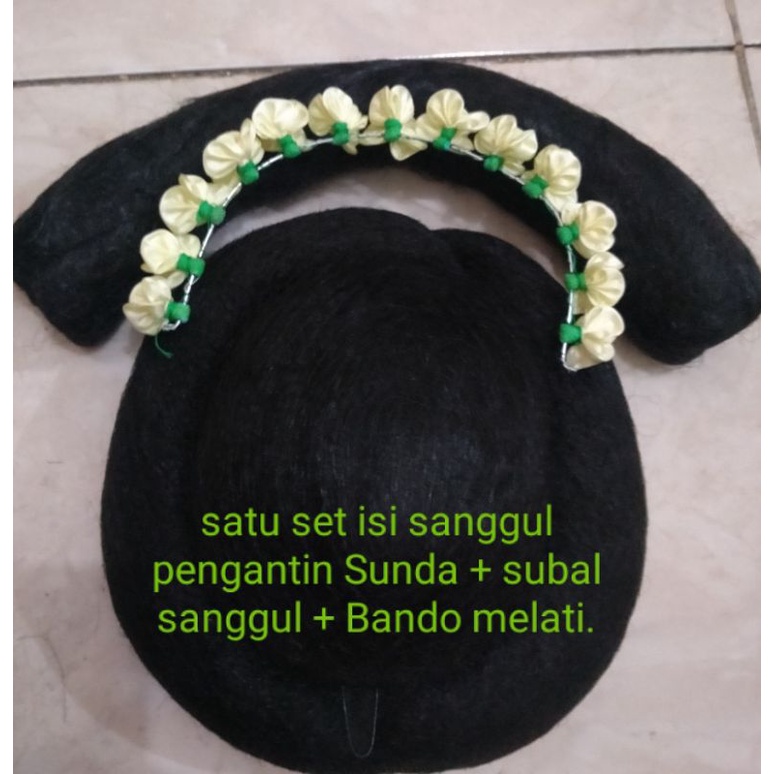 Jual sanggul pengantin Sunda(ukuran dewasa) + subal sanggul + Bando ...