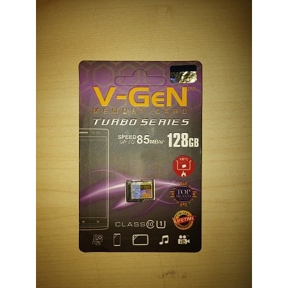 Jual MicroSD V-GeN Turbo 128GB Class 10 Micro SD VGEN Memory HP 128 GB ...