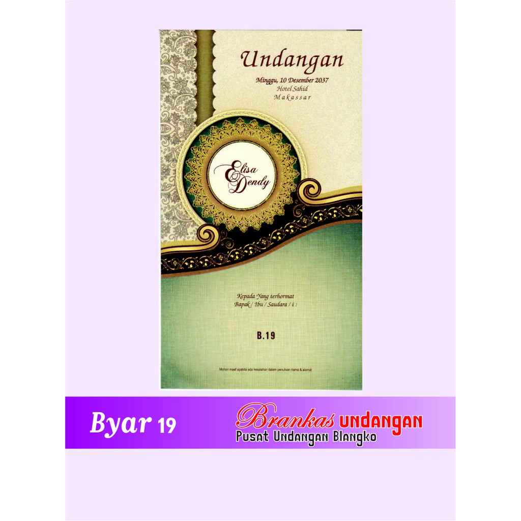 Jual Blangko Undangan Byar 19 (isi 100lbr) | Shopee Indonesia