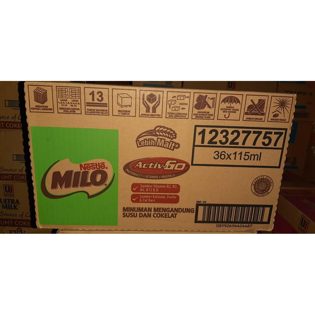 Jual Milo Susu Kotak 110mL Dus (isi 36) per Karton | Shopee Indonesia