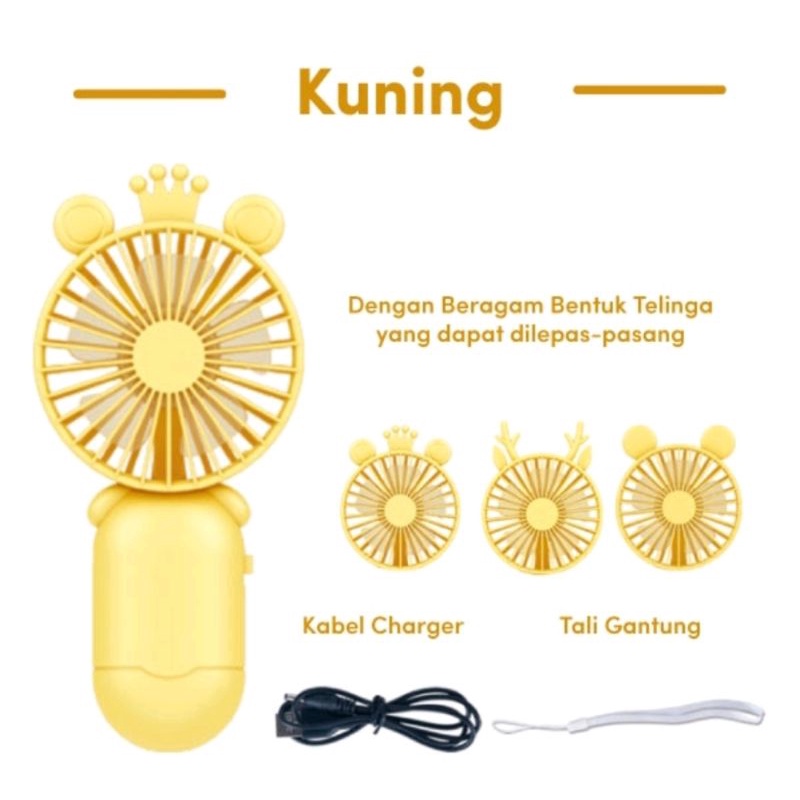 Jual Kipas Angin Karakter Mini Genggam Kipas / Kipas Mini Fan Portabel ...