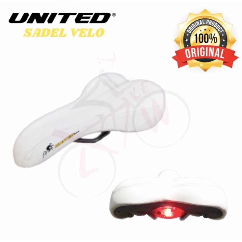 Jual Sadel Sepeda United Velo Putih Lampu Reflector Mata Kucing ...