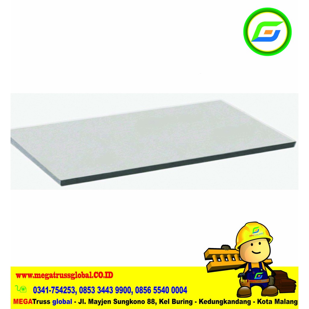 Jual Listplank GRC - KALSI Plank 0.8cm x 300cm Polos - Material Bahan ...