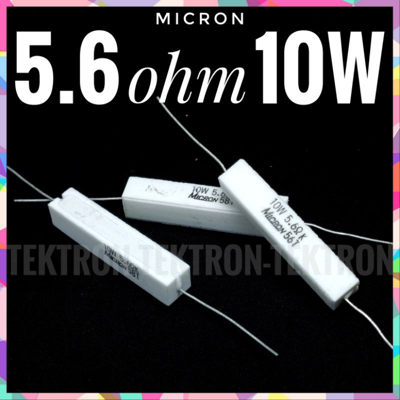Jual Micron 5.6ohm 10Watt Resistor HQ Audiophile Crossover 10W 5.6R 5R6 ...