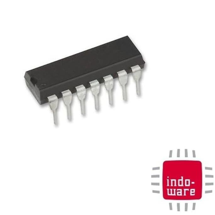 Jual 74LS01 quad 2-input NAND gate, open collector outputs 7401 74ls01 dip invepow21 Segera ...