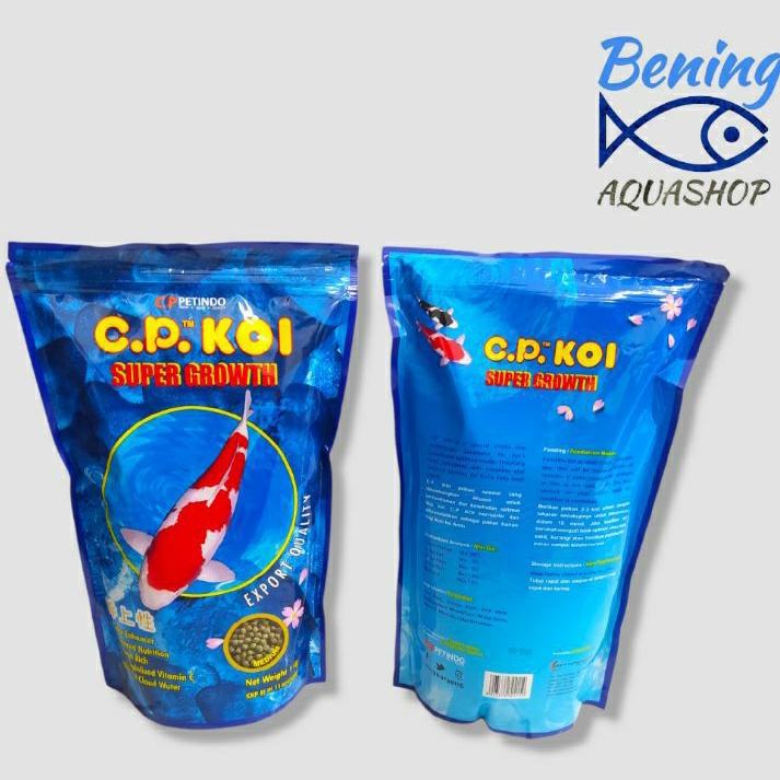 Jual CP Koi Super Growth 1kg Pelet Ikan Terapung Pakan Koi Lokal Size S ...