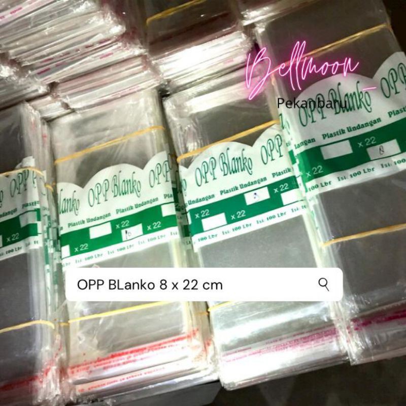 Jual Plastik OPP 7x22cm /8x22cm/9x22cm - Opp blanko seal transparan isi ...