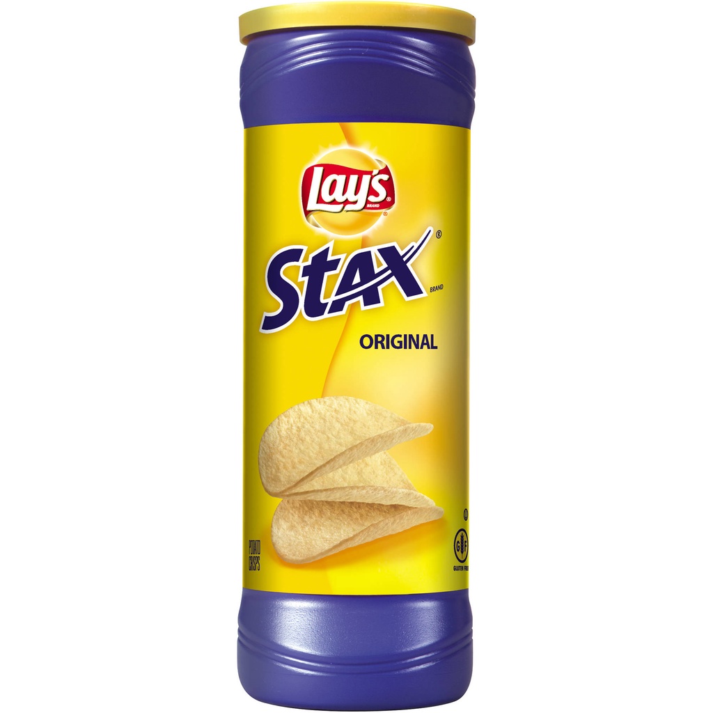 Jual Lays STAX Potato Chips Original / Cheddar 5.5 Oz (Lay's Import USA ...