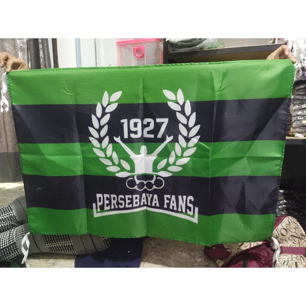 Jual Bendera PERSEBAYA fans 90 x 60 - Ready stock - bendera supporter ...