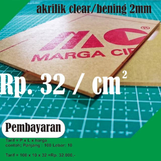 Jual CUSTOM Akrilik lembaran sheet bening clear 2mm | Shopee Indonesia