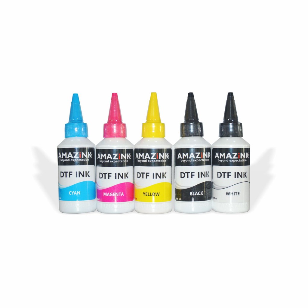 Jual Tinta Sablon DTF warna Cyan Magenta Yellow Black dan White, 100 ml ... Jual Tinta Sablon DTF warna Cyan Magenta Yellow Black dan White, 100 ml ...