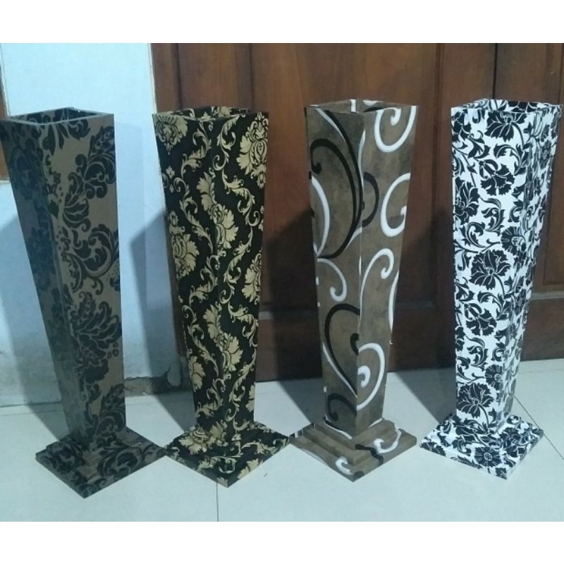 Jual Vas/pot kayu motif batik tinggi 60cm. | Shopee Indonesia
