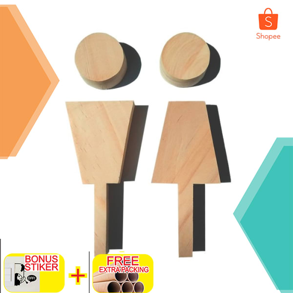 Jual toilet - sign system - papan tanda toilet 3 Keren | Shopee Indonesia