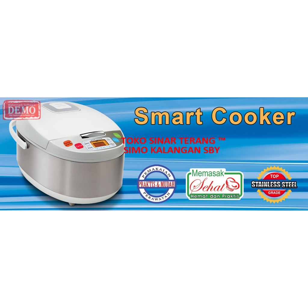 Jual SMART COOKER 10 In 1 Vienta Blue Gas Magic Com Jer Penanak ...