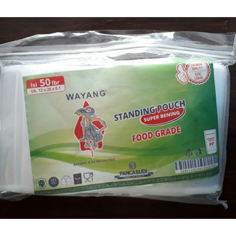 Jual Plastik Standing Pouch Wayang uk 12x20 Isi 50 Lembar | Shopee ...