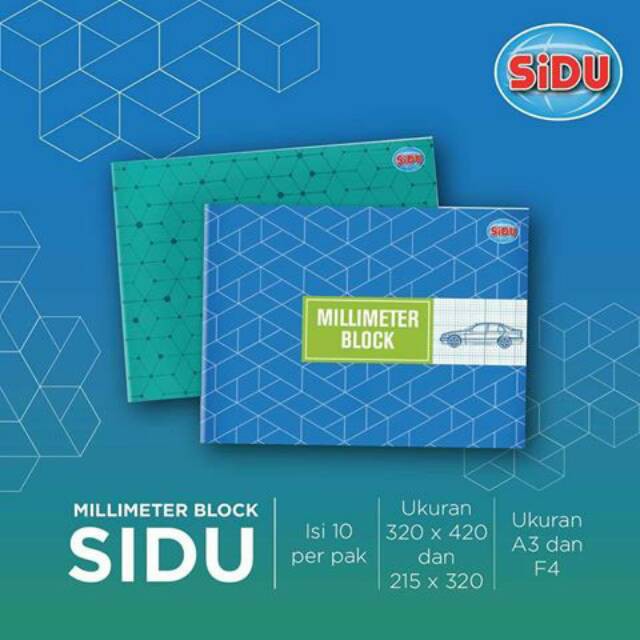 Jual SIDU Millimetre Block F4 & A3 Buku Milimeter Blok Folio Sinar ...