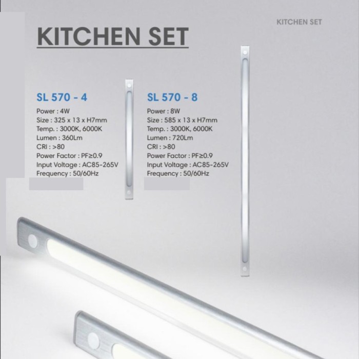 Jual LAMPU KABINET KITCHEN SET LED 4W 8W 12W / LAMPU DAPUR / 4w=33cm ...