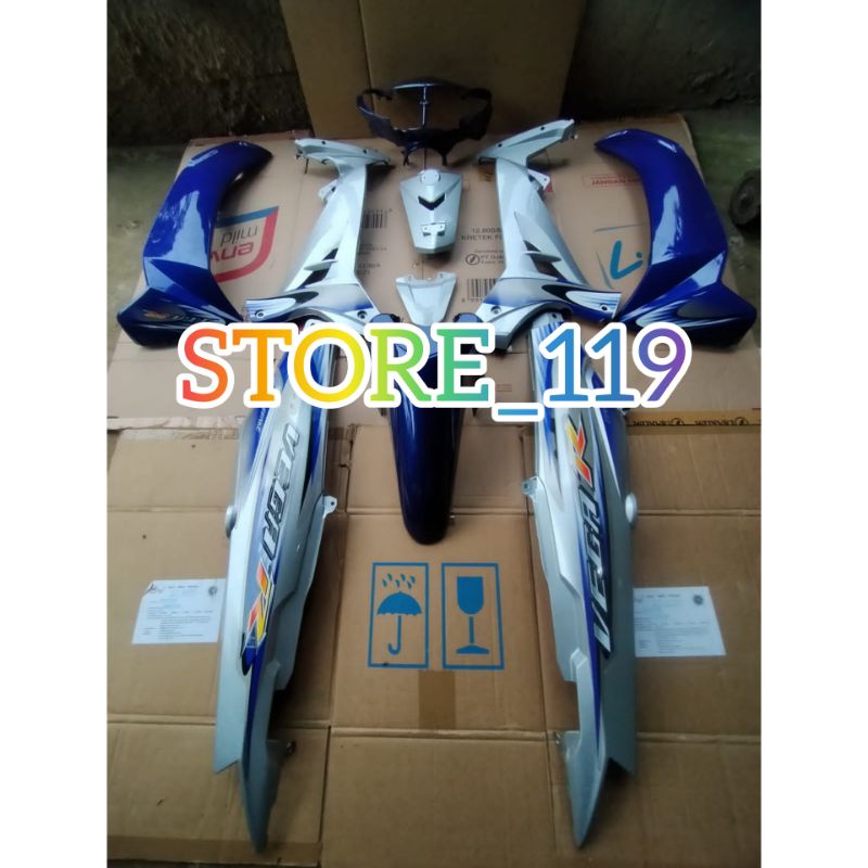 Jual BODY HALUS FULL SET VEGA R NEW BIRU SILVER PLUS STRIPING | Shopee ...