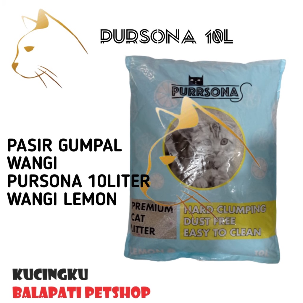 Jual PURSONA PASIR KUCING GUMPAL WANGI 10L CAT LITERS ALLVARIAN WANGI ...