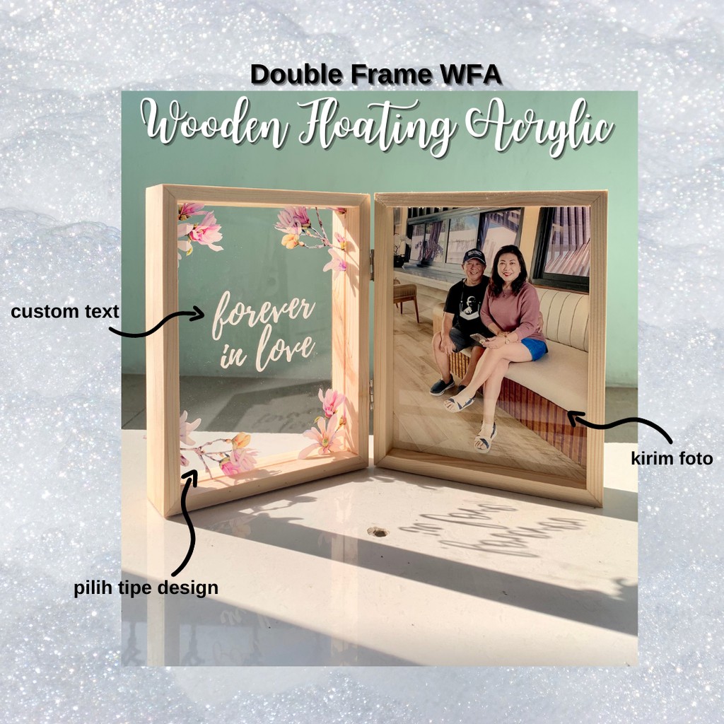 Jual Double Frame WFA Wooden Floating Acrylic 6R 15x20cm | Shopee Indonesia