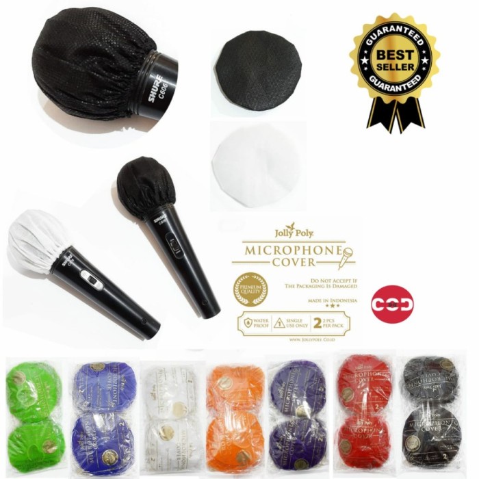 Jual NEW sarung Mic Shure / Kain pelindung mic karaoke / cover mic ...