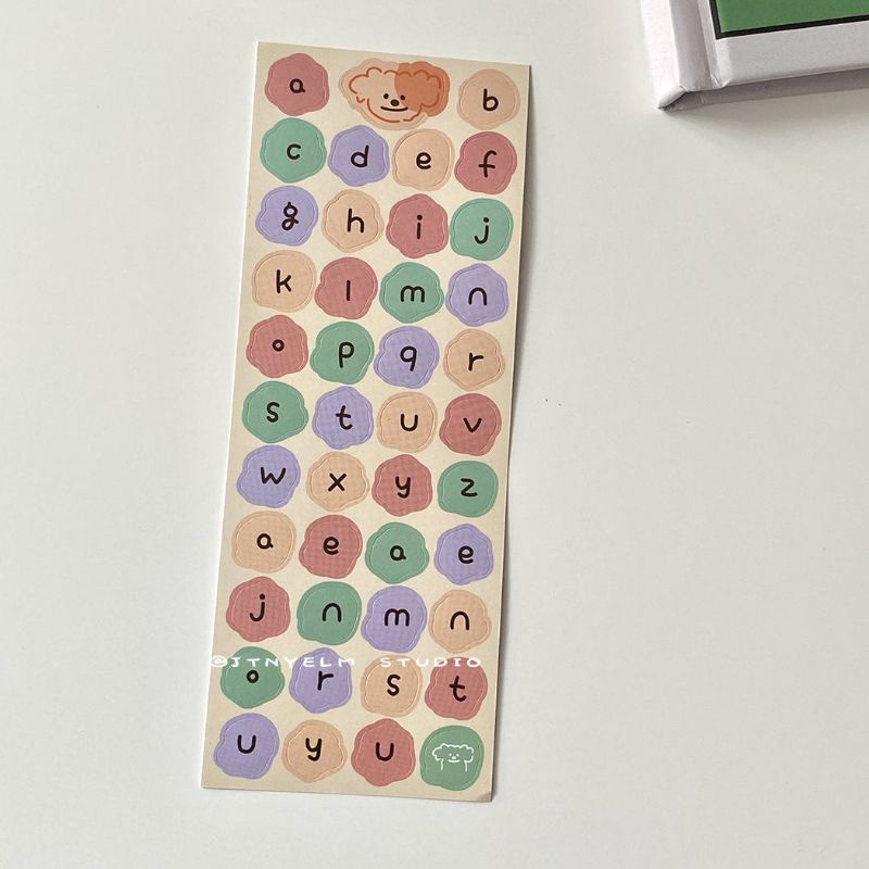 Jual Joywski Sticker Huruf Alfabet, Sticker Journaling, Sticker ...