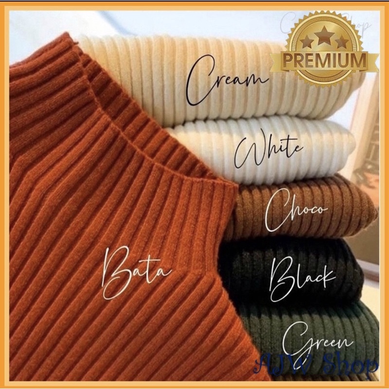 Jual READY!!! Inner Rajut Turtleneck Premium Lengan Panjang Import ...