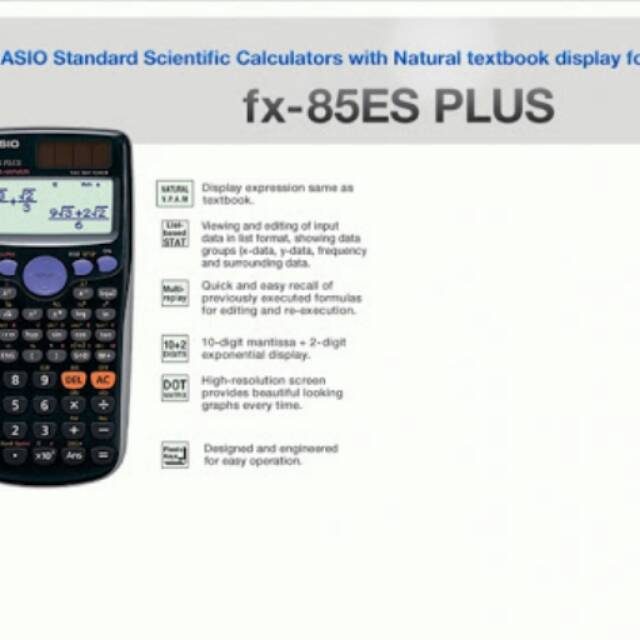 Jual Casio FX-85ES PLUS - Scientific Kalkulator | Shopee Indonesia