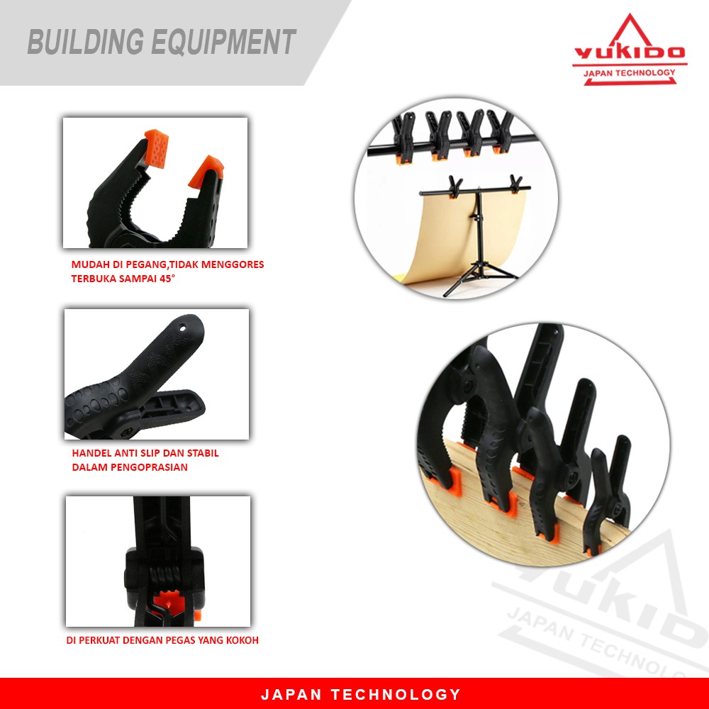 Jual YUKIDO Spring Clamp 2 INCH 4 INCH 6INCH / Klip Plastik / Alat ...