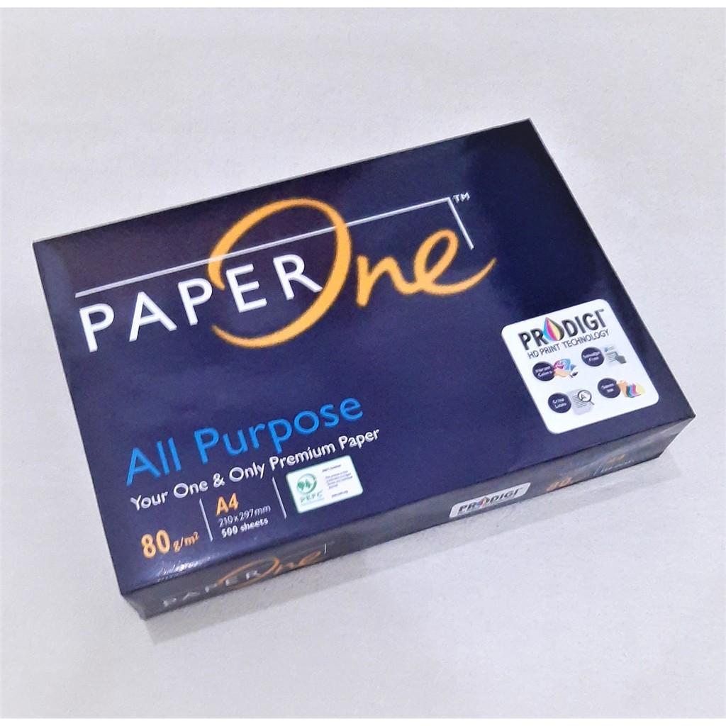 Jual Kertas HVS A4 80 Gram Paper One 1 Rim | Shopee Indonesia