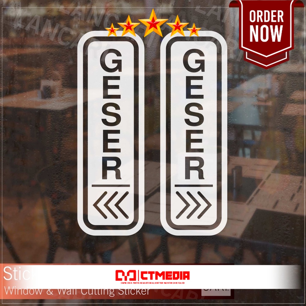 Jual Sticker Cutting Geser Slide Pintu Jendela Stiker Cutting Decal ...