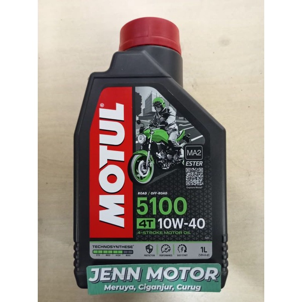 Jual Oli Mesin MOTUL 5100 4T 10W-40 1L Road/Off Road ESTER | Shopee Indonesia