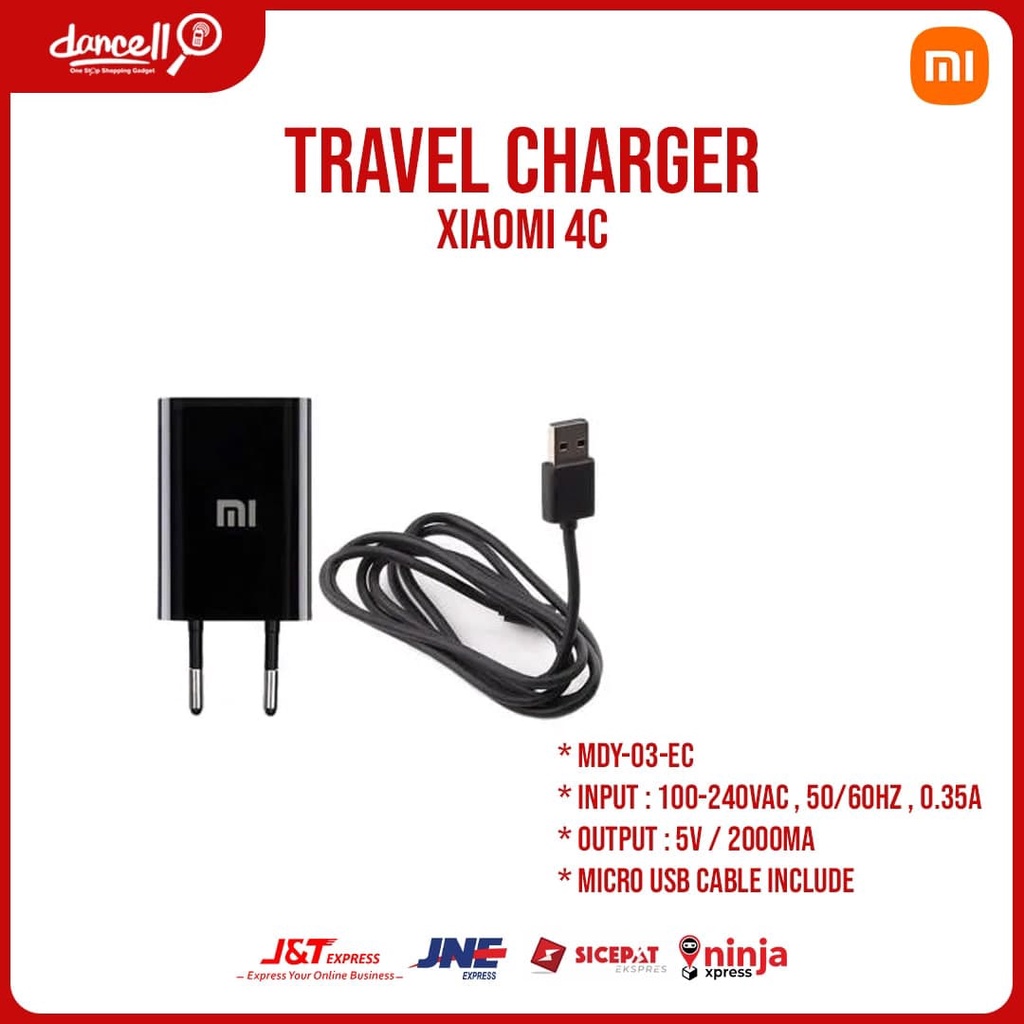 Jual TC XIAOMI TRAVEL CHARGER XIAOMI 4C TC ORIGINAL MICRO TYPE C FAST ...