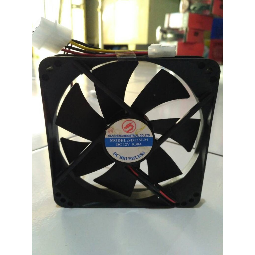 Jual FAN CASING 12CM BLACK FAN HITAM NON LAMPU 12V KIPAS PC - DISASS ...