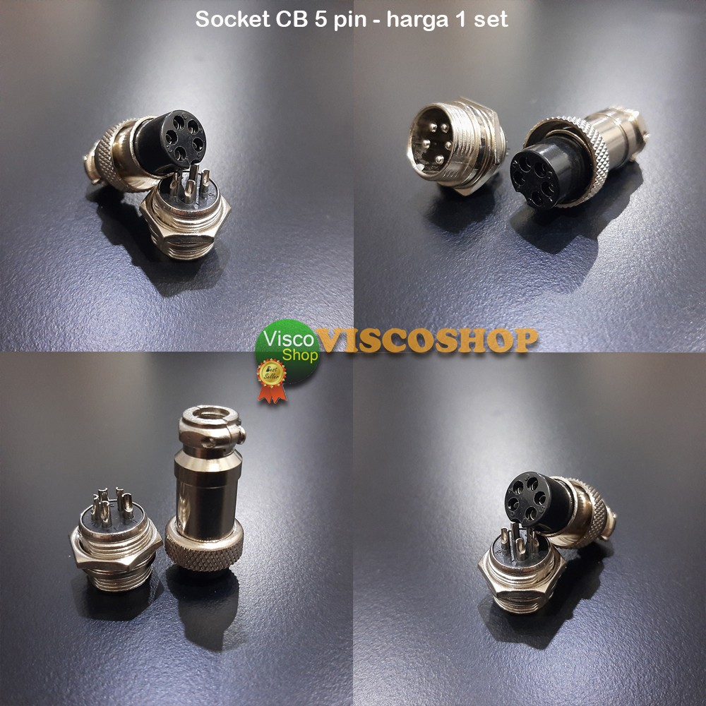 Jual Jack connector CB 5 pin konektor CB 5P socket jek jak 5P | Shopee ...