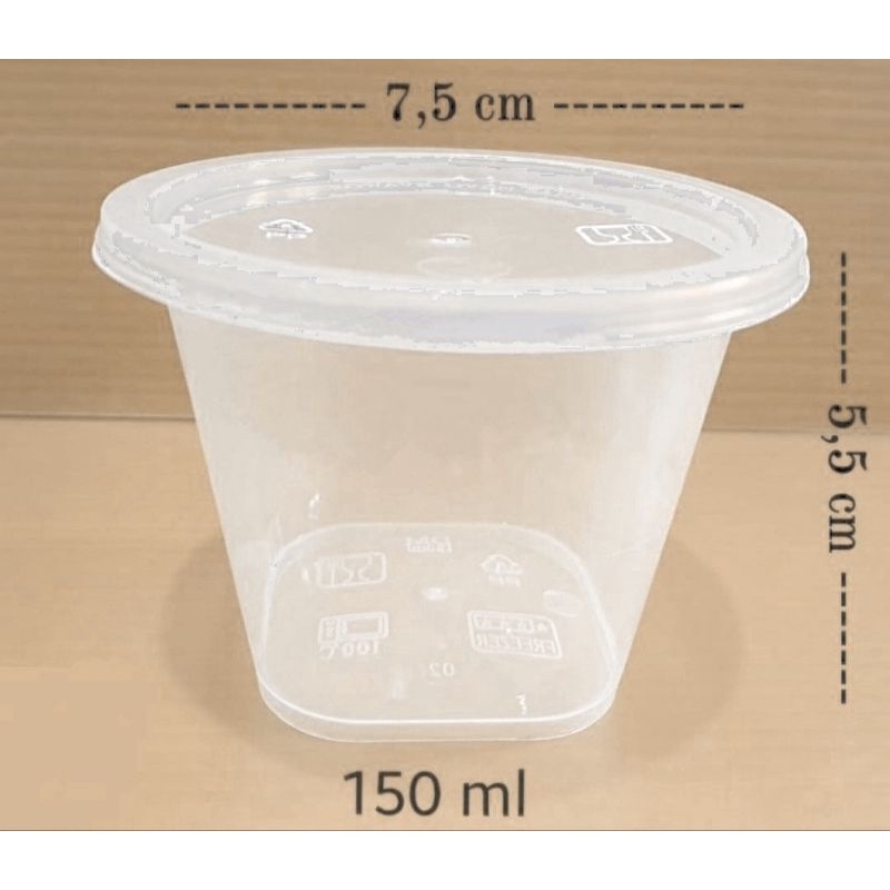 Jual ThinWall 150 ml Cup Pudding merk DM (isi 25 pcs) | Shopee Indonesia