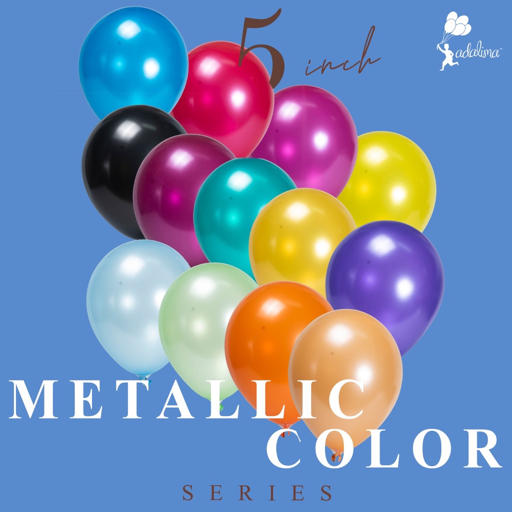 Jual Balon latex Adalima tipe Metallic, 5 inch | Shopee Indonesia