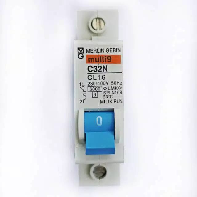 Jual MCB MERLIN GERIN 16A 16 AMPERE STANDAR PLN SPLN MULTI9 C32 CL16 ...