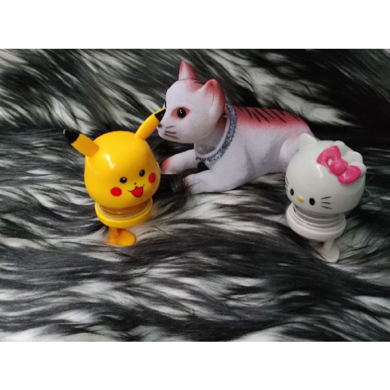 Jual Boneka goyang pajangan dashboard mobil motif kucing coklat dan ...