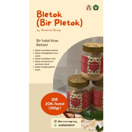 Jual Bir Pletok(Bletok) | Shopee Indonesia