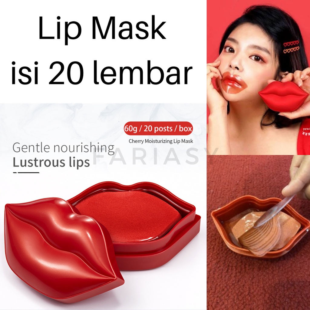 Jual Lip Mask / Pelembab Masker Bibir isi 20 lembar FREE Spatula 4.8 ...
