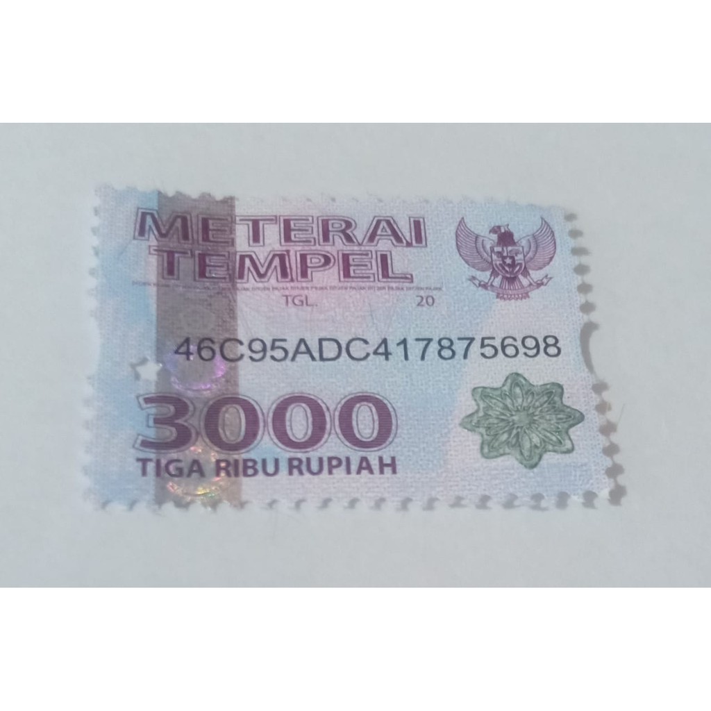 Jual ( Qwerty Store ) Materai 3000 dan 6000 Asli Percetakan Peruri ...